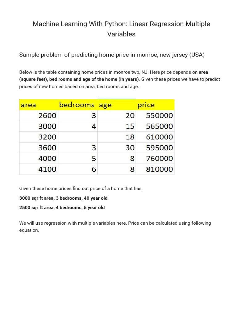 2 Linear Regression Multivariate Ipynb Colaboratory Pdf Linear Regression
