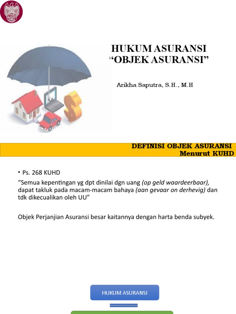 Objek Dan Prinsip Asuransi | PDF