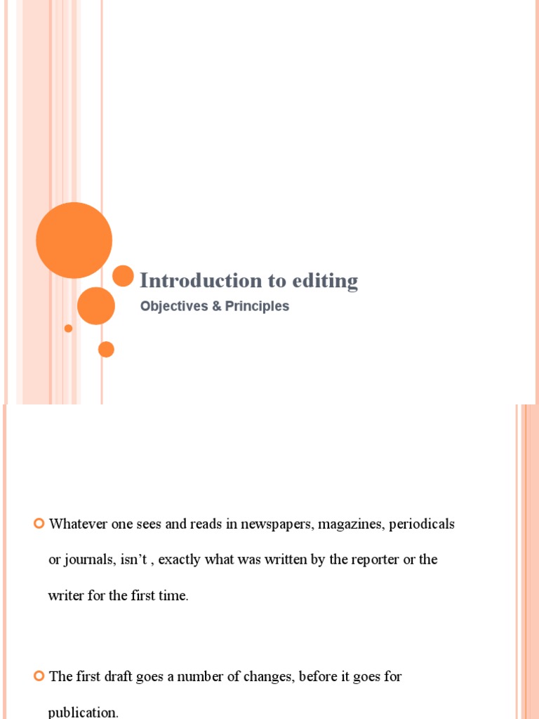 What Is Editing | PDF | Editing | News