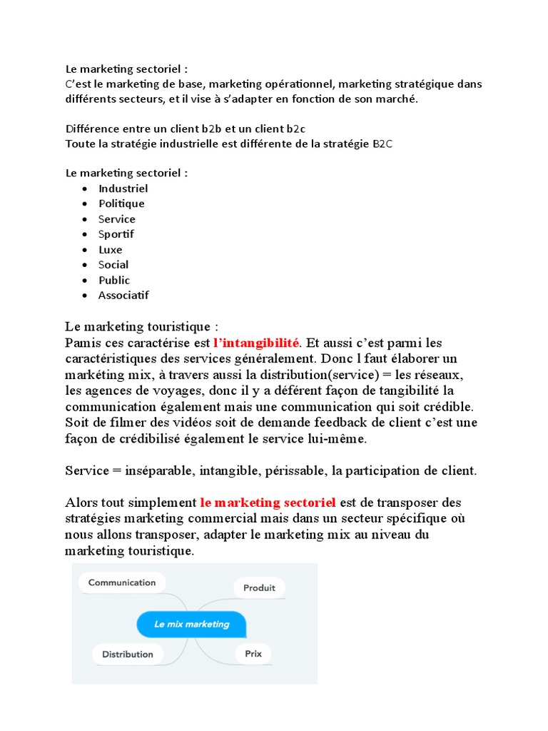 Marketing Sectoriel | PDF