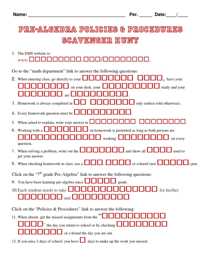 Welcome Scavenger Hunt | Download Free PDF | Homework | Schools