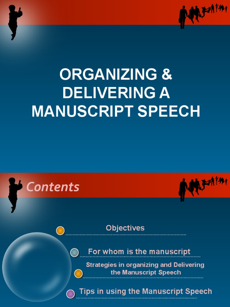 Organizing and Delivering A Manuscript Speech | PDF | Educational Technology | Linguistics