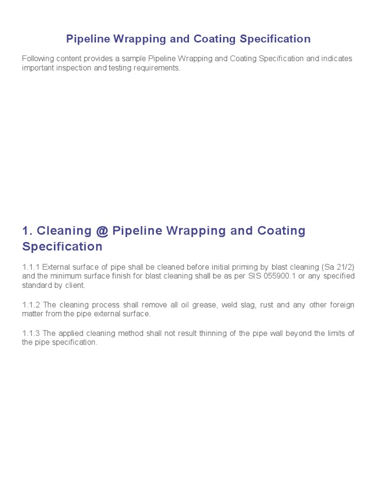 Pipeline Wrapping and Coating Guide | PDF