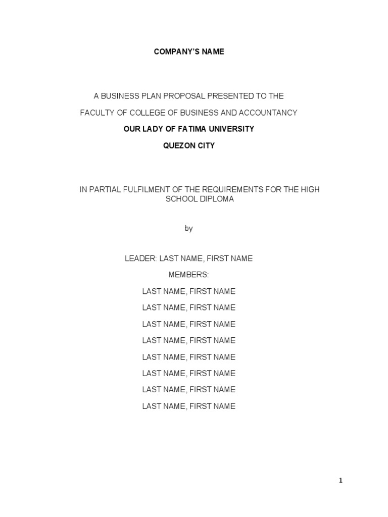 Baby Business Plan Format | PDF | Business | Market (Economics)