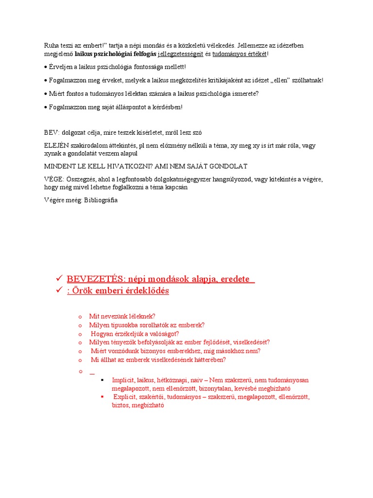 Vázlat, Gyűjtött Anyag | PDF