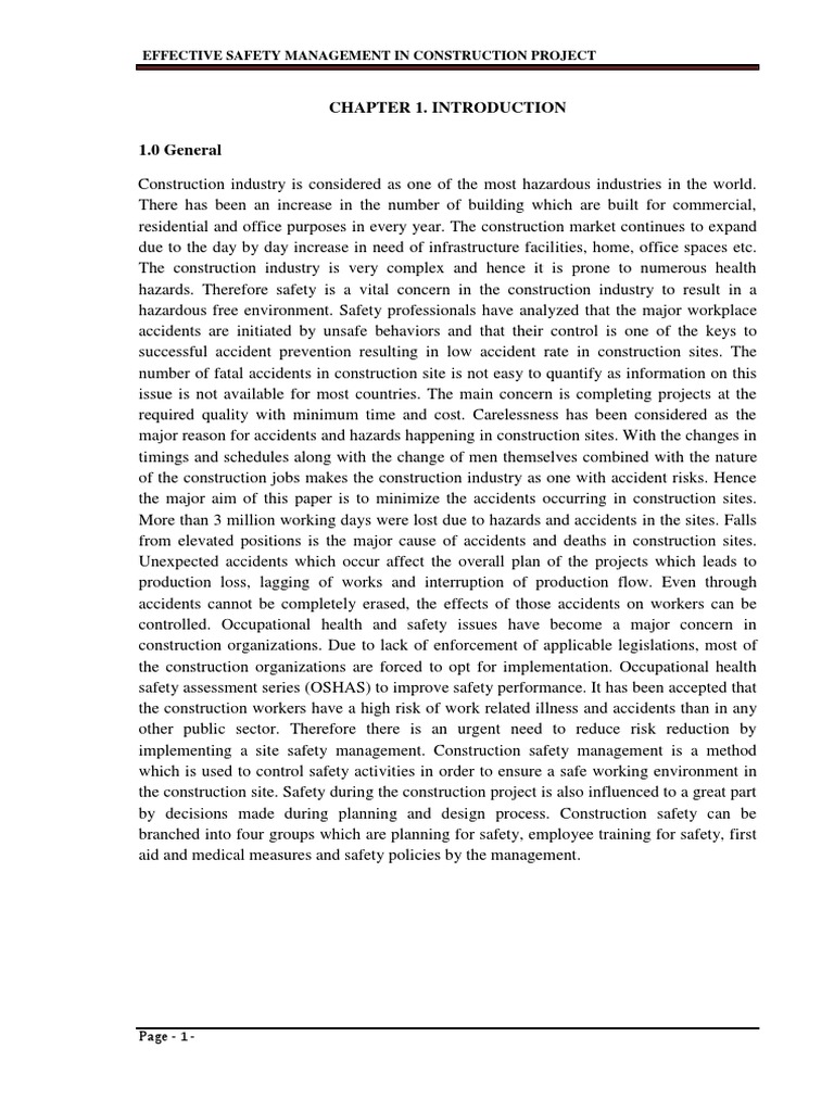 Final Project 2020-21 | PDF | Occupational Safety And Health | Safety