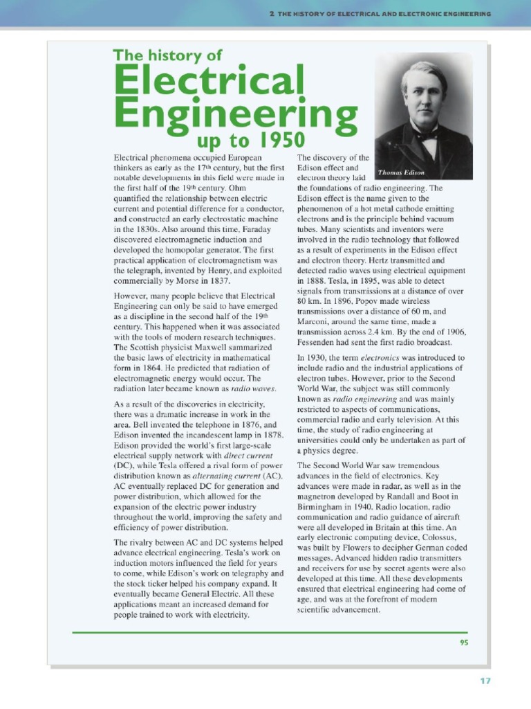 History of Electrical and Eletronic Engineering | PDF