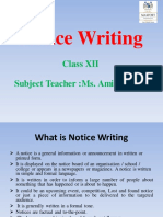 Class 12 Notice Writing Guidelines | PDF | Question | Signature