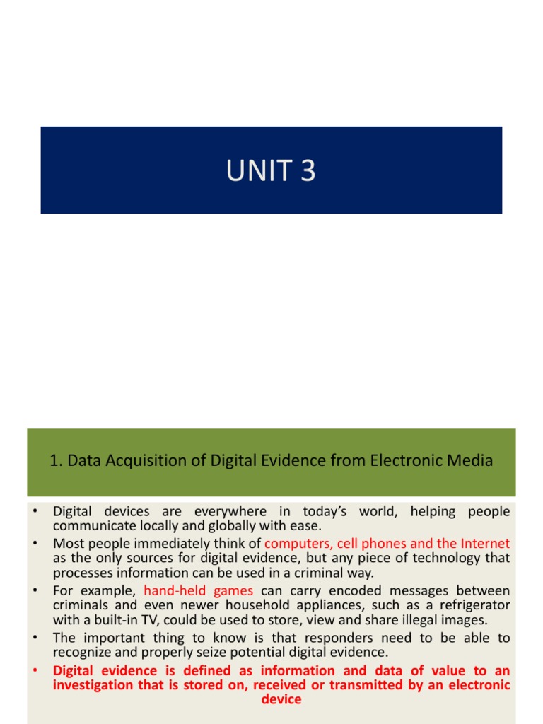 CSF Unit 3 | PDF | Computer Forensics | Computer Network