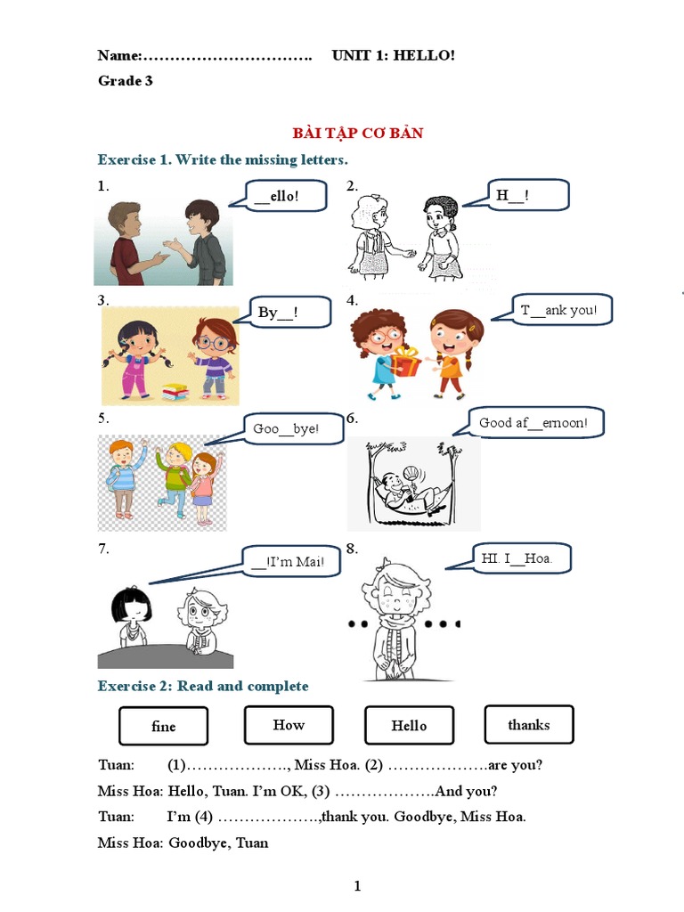 Grade 3. Unit 1 | PDF