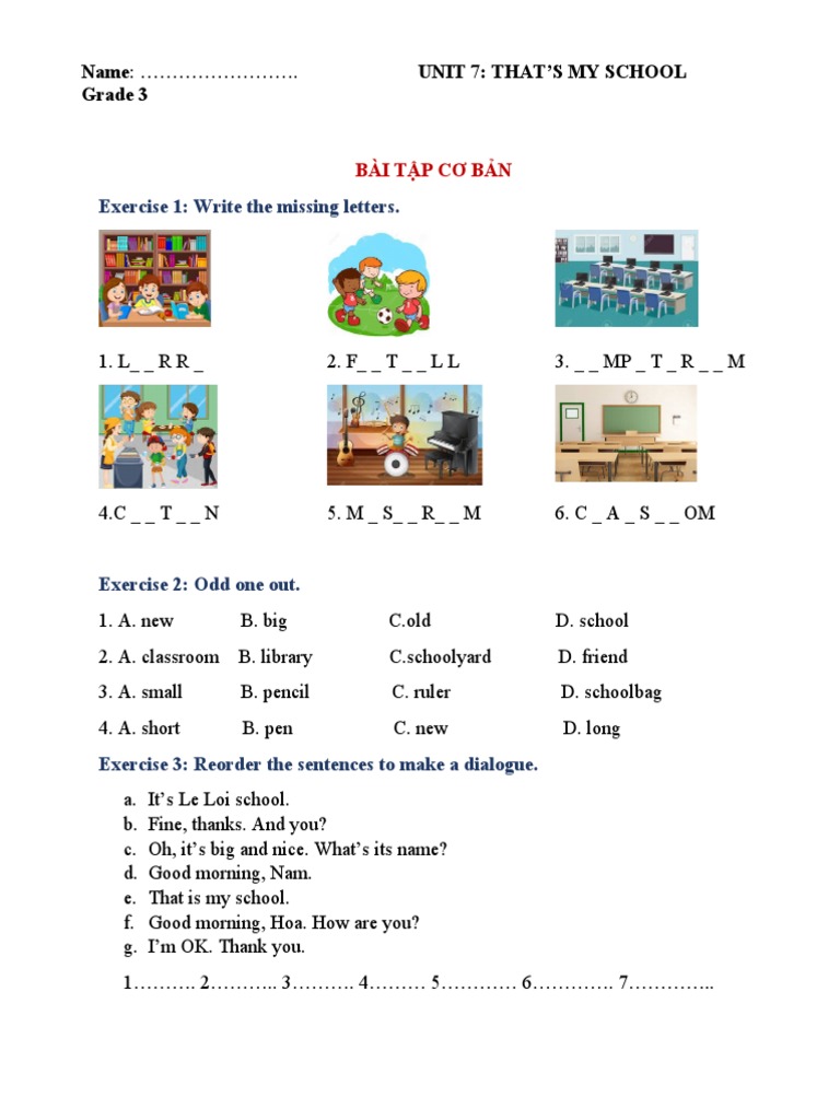 Grade 3 Unit 7 Pdf