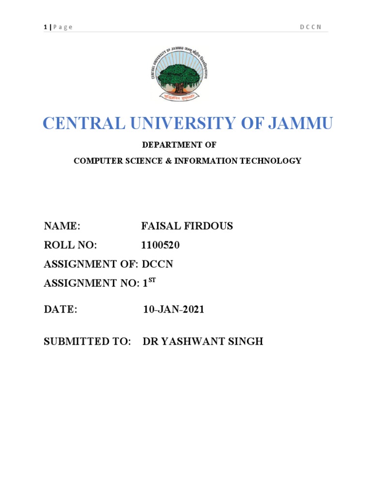 DCCN Notes | PDF | Osi Model | Internet Protocol Suite