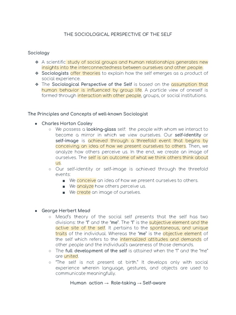 Uts Module 2 The Sociological Perspective of The Self | PDF