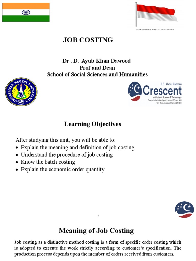 Job Costing | PDF