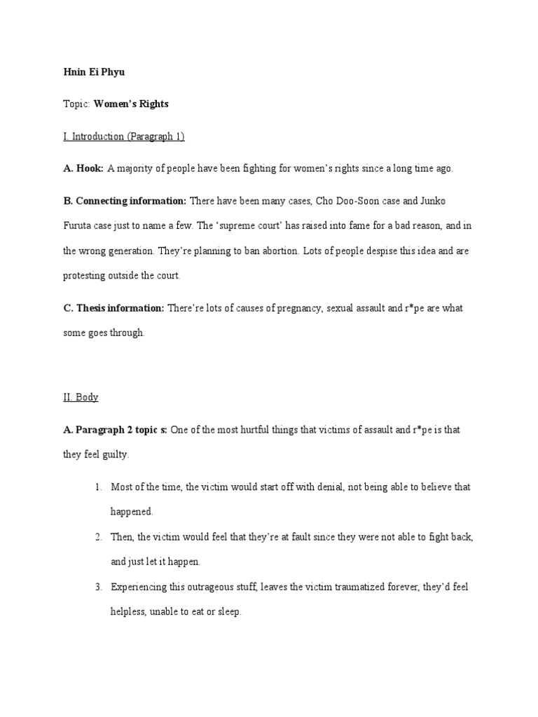 Hnin Ei Phyu Pdf Sexual Assault Psychology