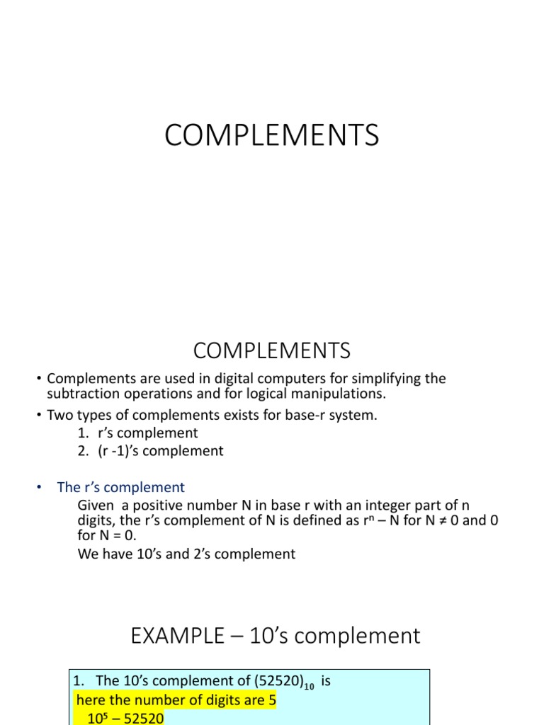 Complement | PDF