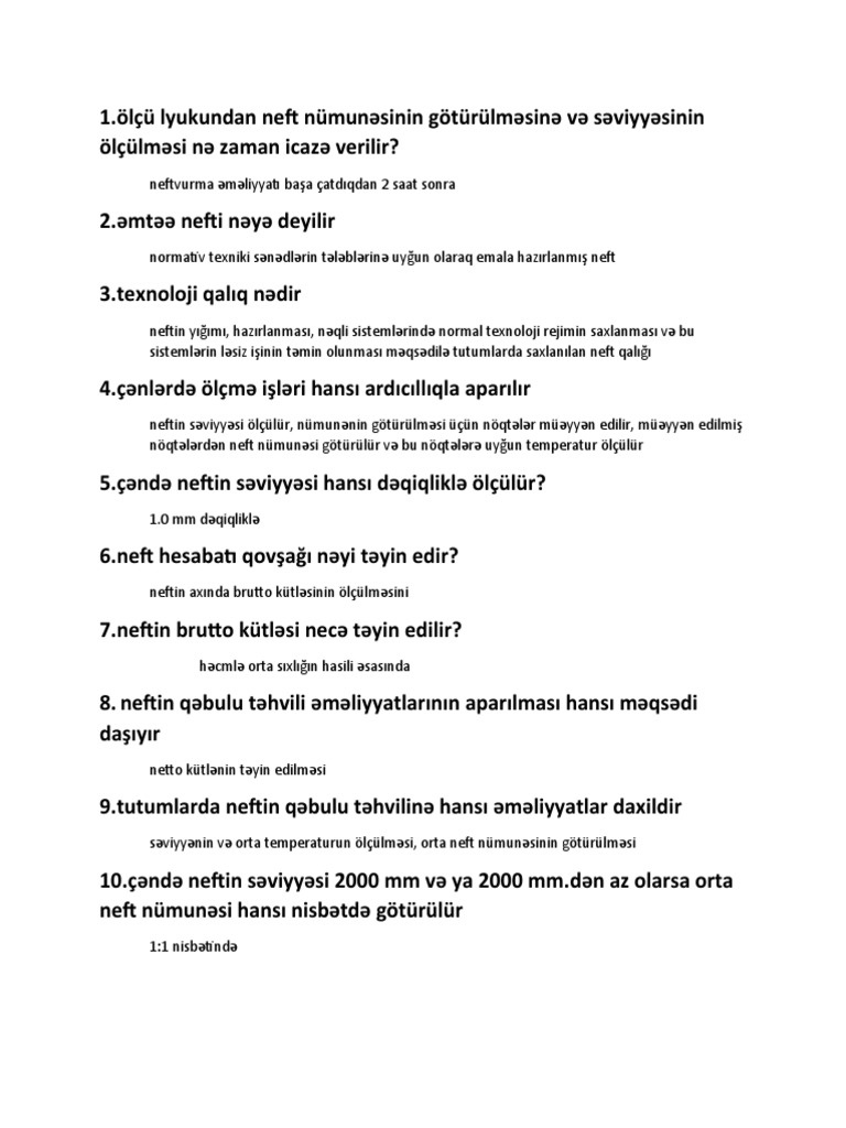 Emtee Operatoru Suallar Socar | PDF