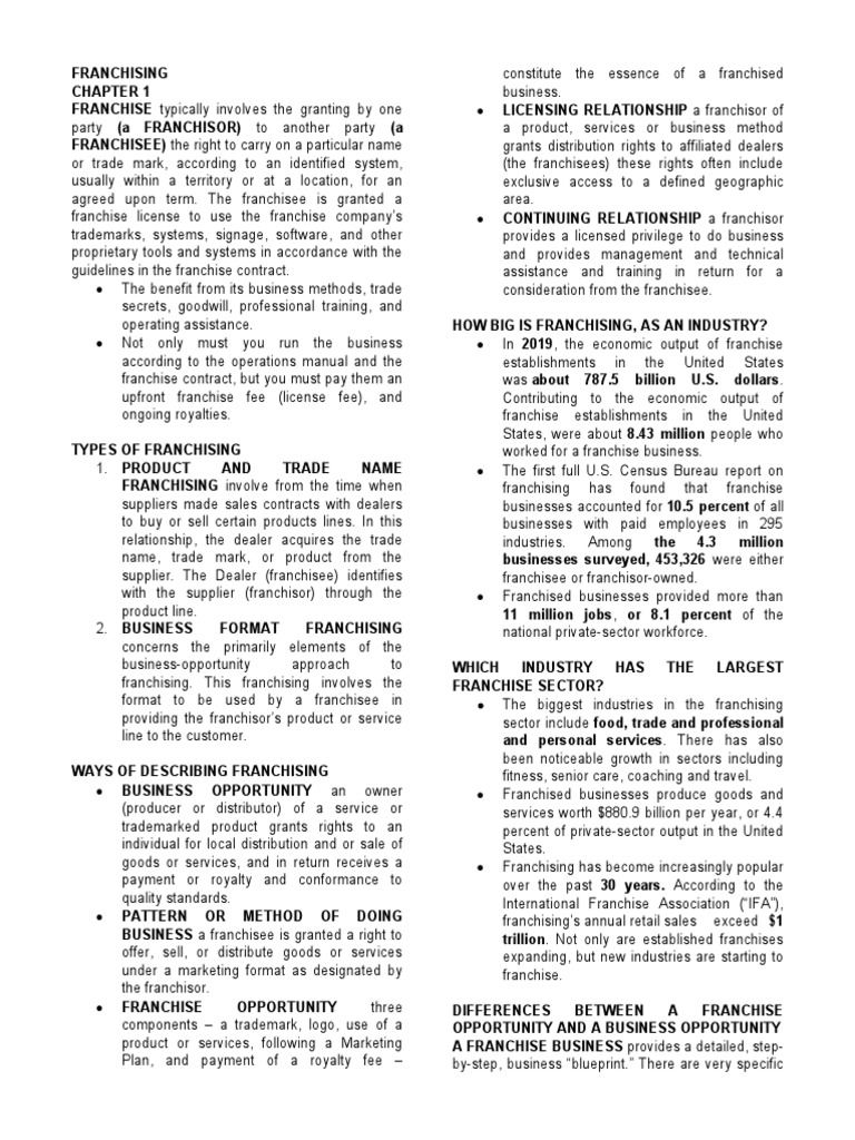 FRANCHISING | PDF