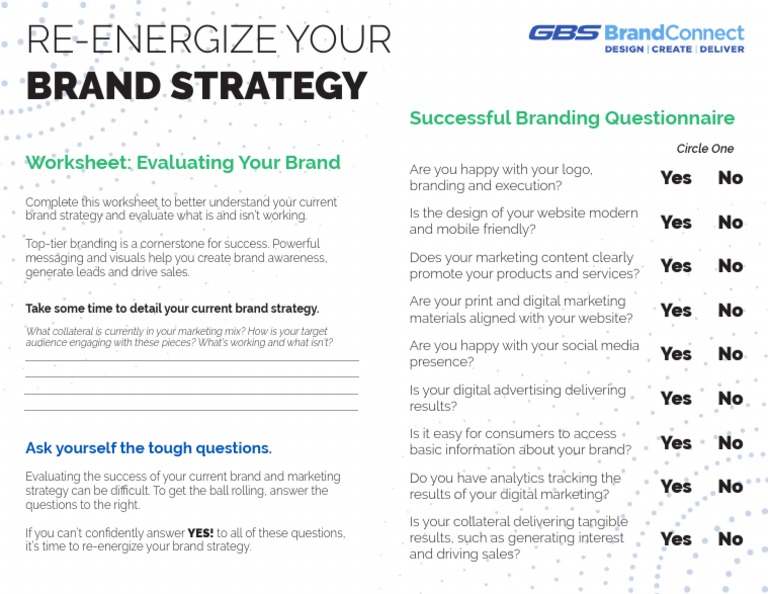 Re-Evaluating Your Brand Strategy Worksheet | PDF | Brand | Digital ...