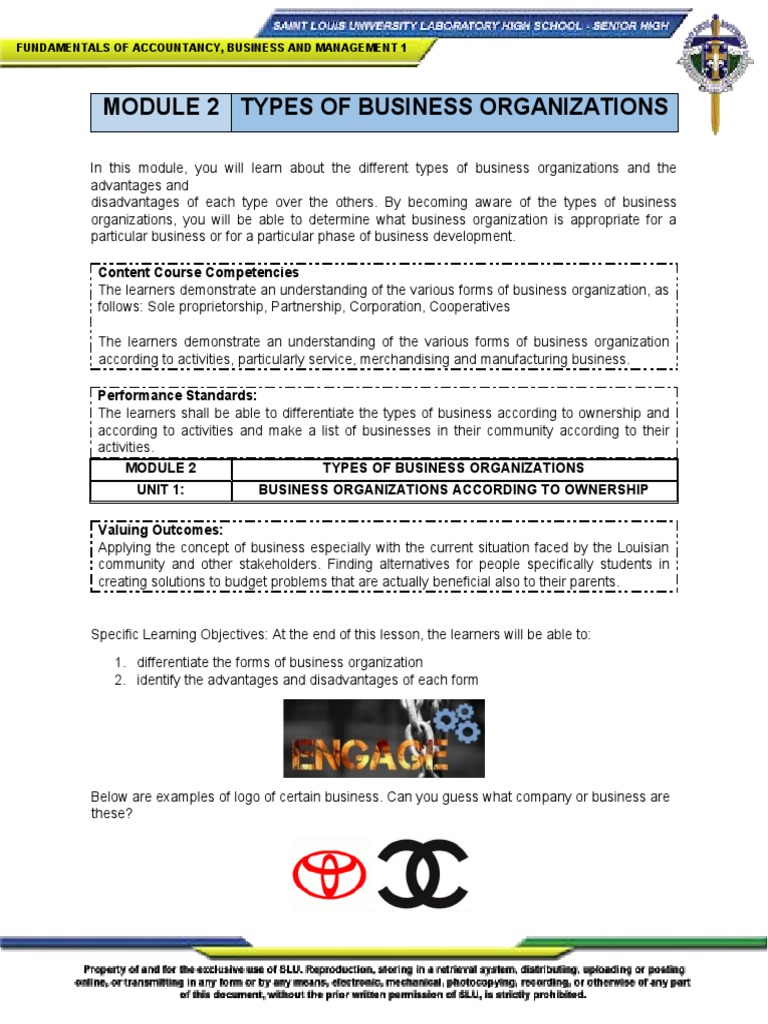 Module 2 - Fabm 1 | PDF | Partnership | Limited Partnership
