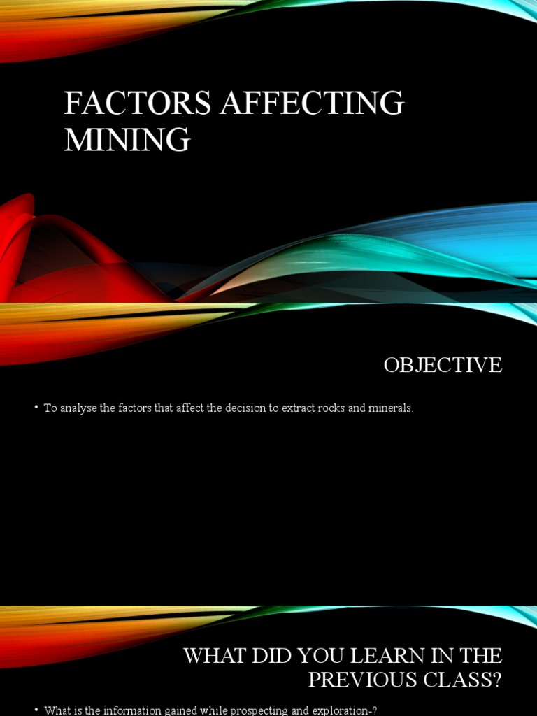 Factors Influencing Mining Decisions | PDF | Mining | Economies