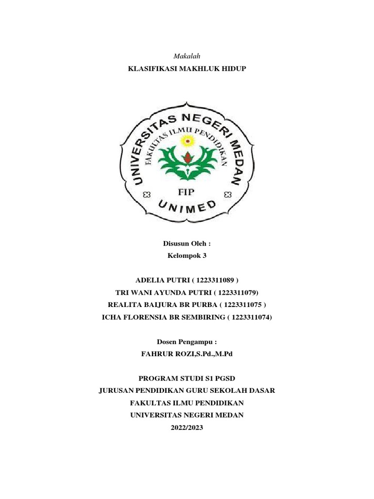 Makalah Klasifikasi Makhluk Hidup | PDF