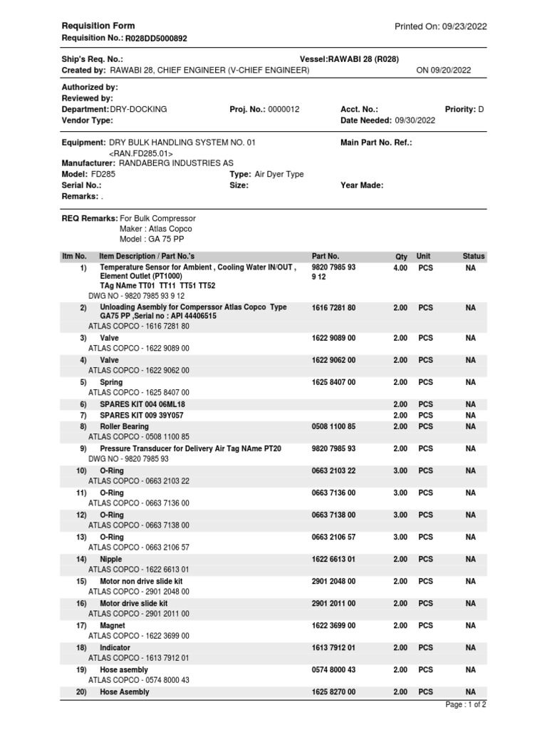 892-Dry Bulk Compressor | PDF | Mechanical Engineering | Gas Technologies