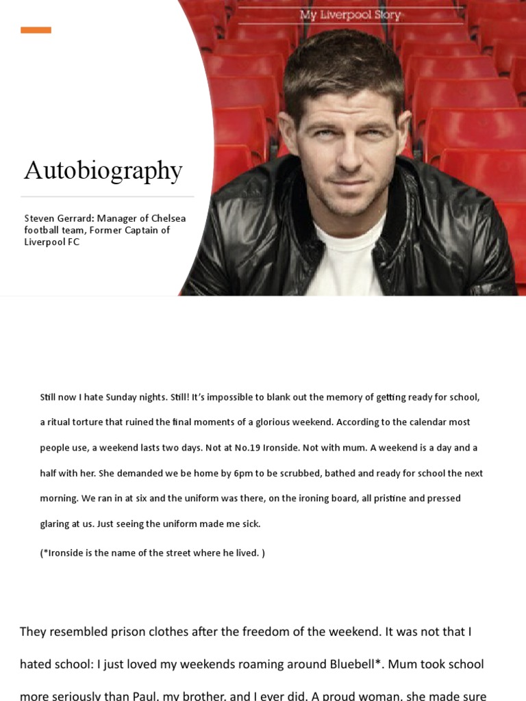 Steven Gerrard: Childhood Memories | PDF | Lunch | Food And Drink