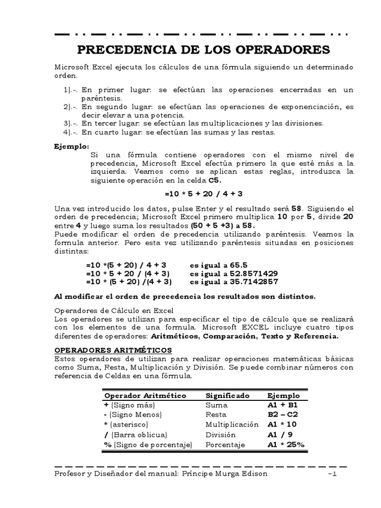 Manual de Excel de Funciones | PDF