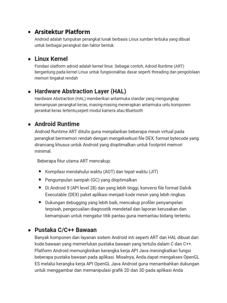 Android Architecture: An Overview of Key Components | PDF