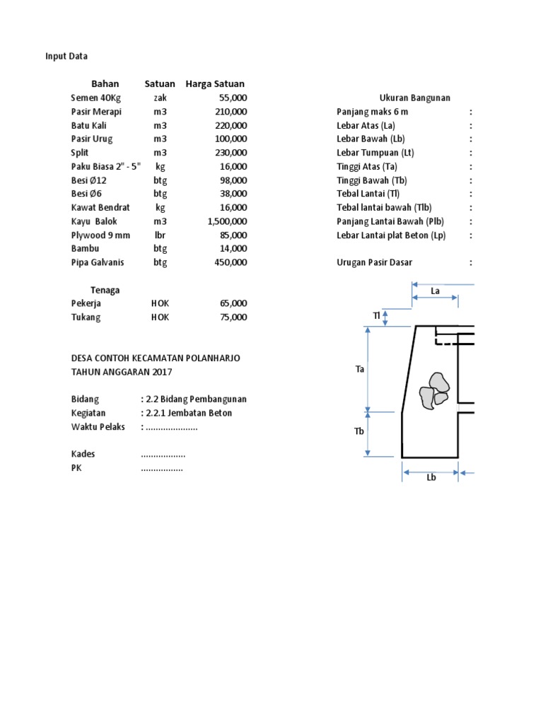 Jembatan Talud Irigasi | PDF