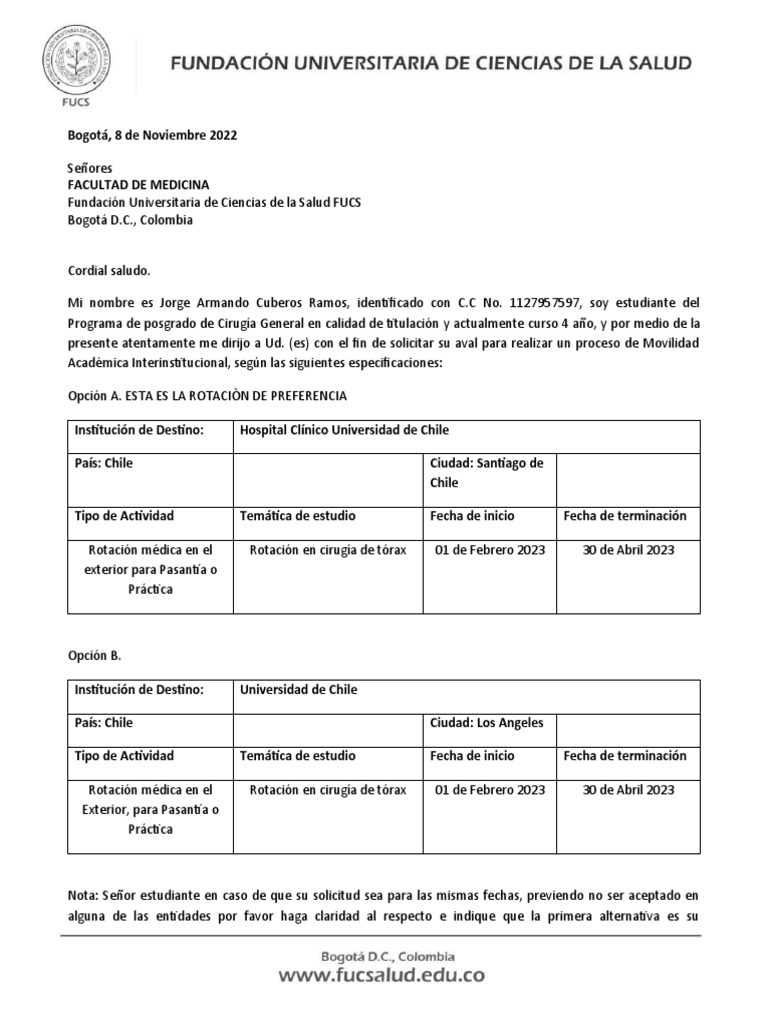Formatos Cartas para Movilidad Saliente 2015 | PDF | Información | Red ...