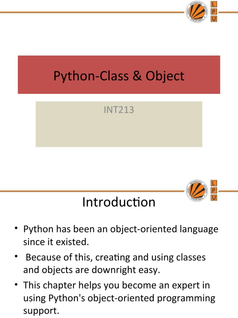 Python OOP Class Objects | PDF | Object Oriented Programming | Class ...