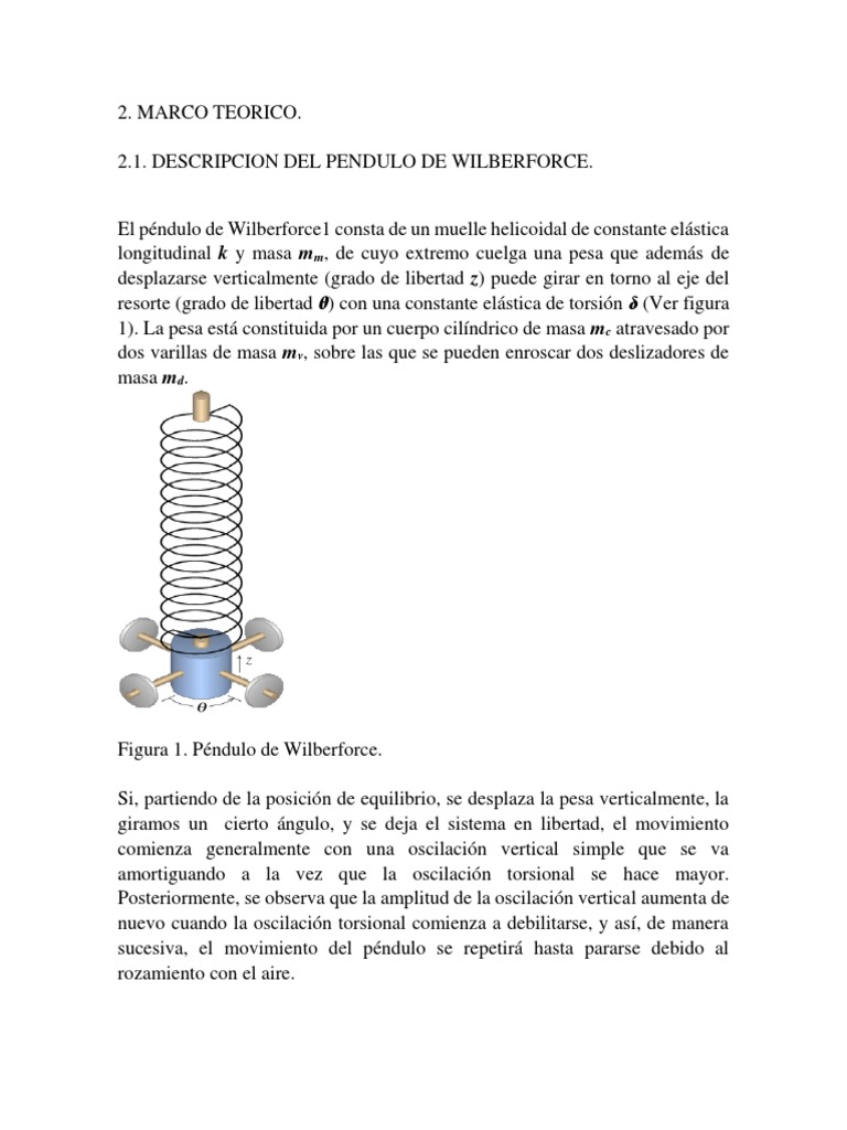 Dinámica del Péndulo de Wilberforce | PDF | Oscilación | Modo normal