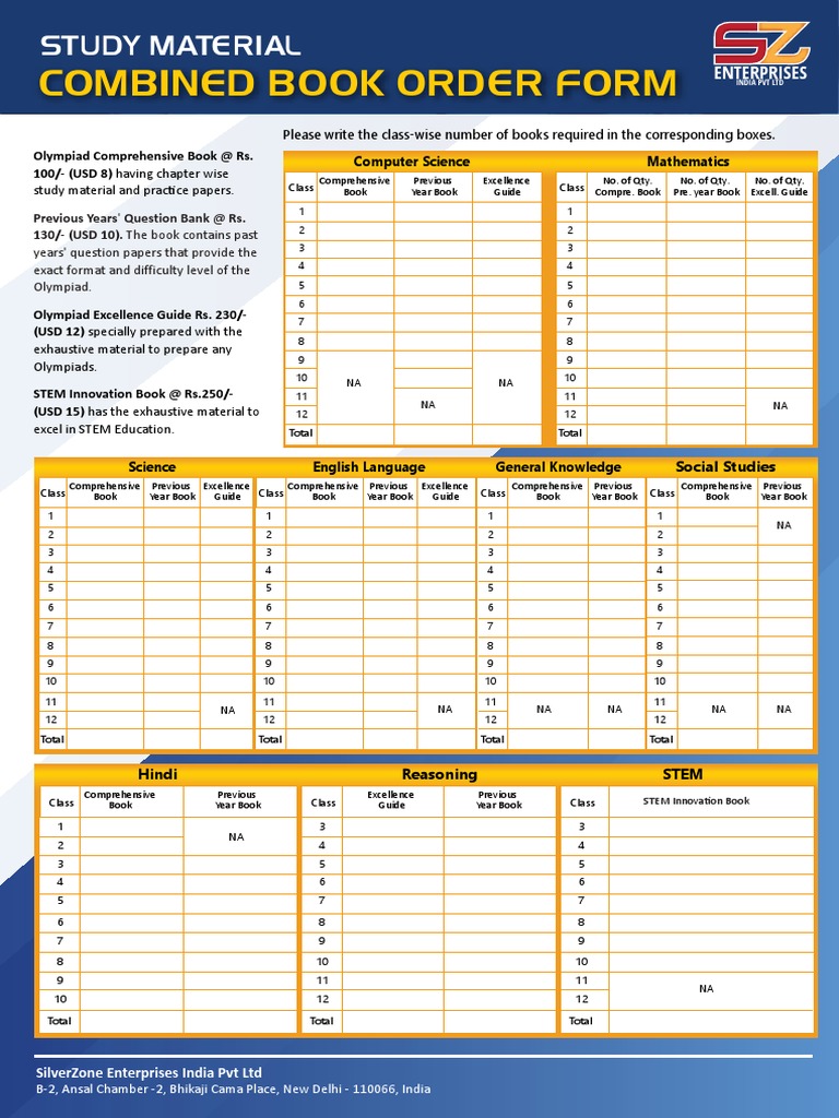 Book Order Form | PDF | Banking