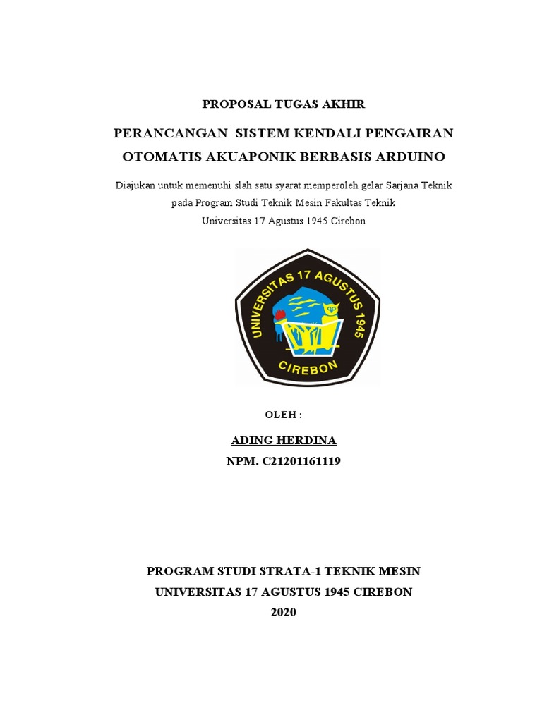 Proposal Tugas Akhir Ading Herdiana | PDF