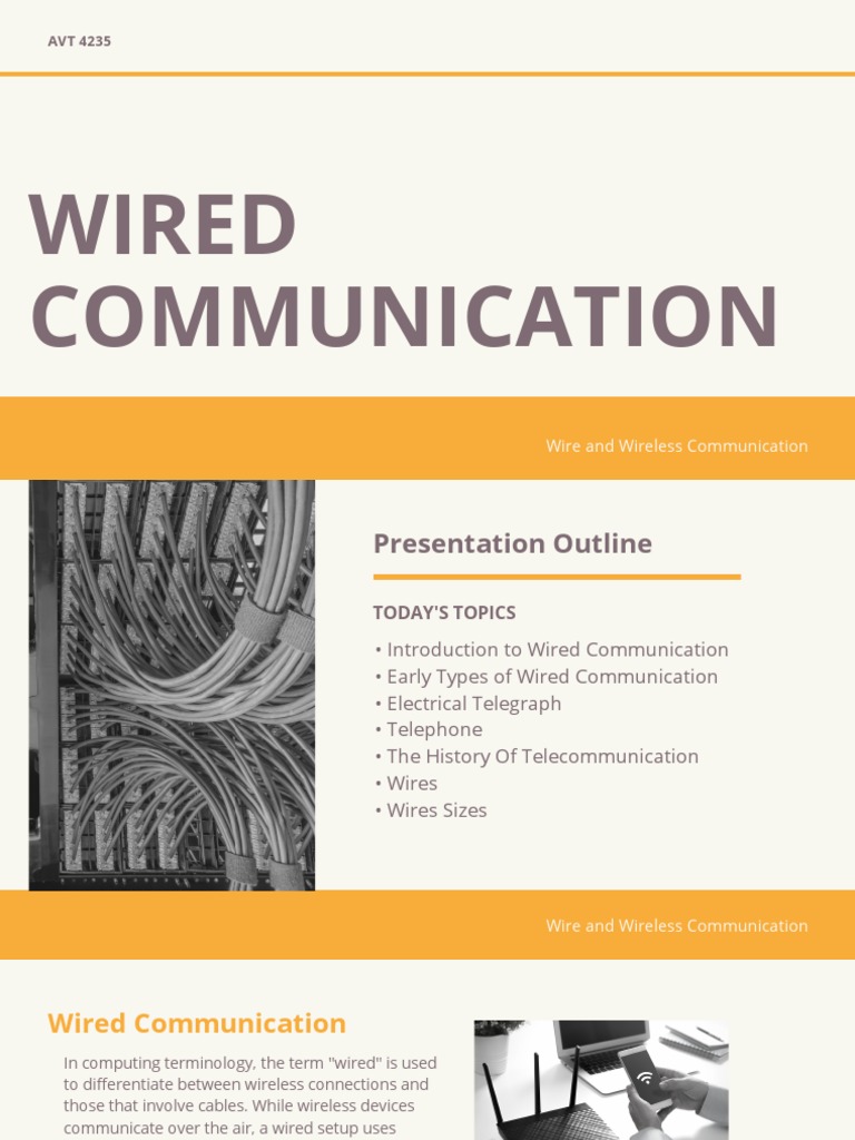 AVT 4235 - Wire and Wireless Communication | PDF | Telecommunications ...