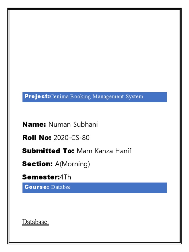 Database Project | PDF