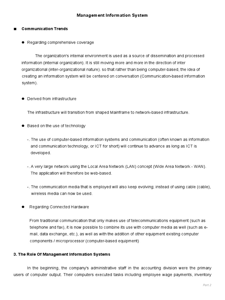Management Information System (Part 2) | PDF | Information System ...