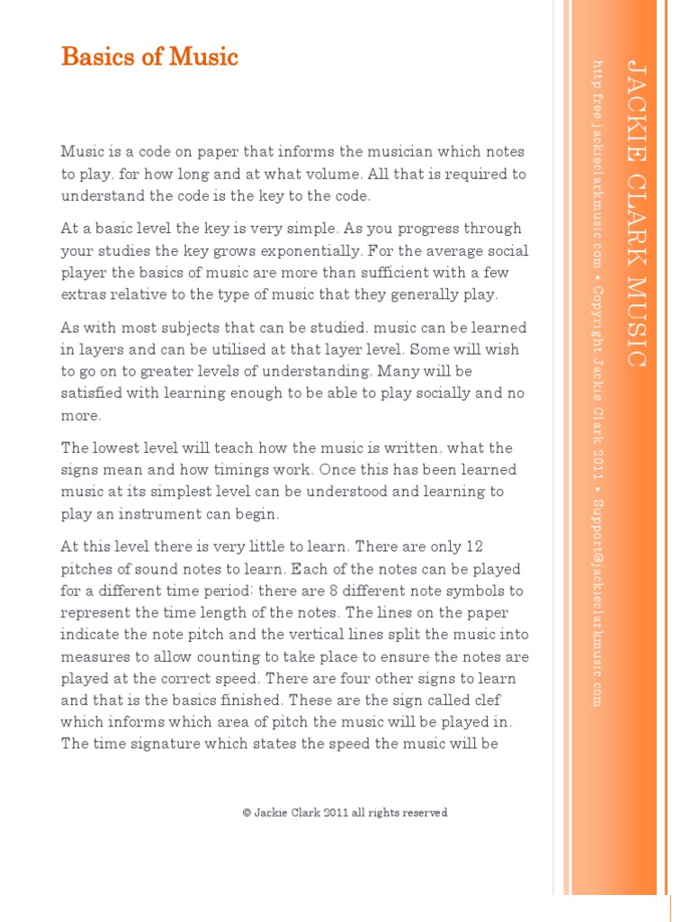 Basics of Music JC 2011 | PDF | Clef | Musical Notation