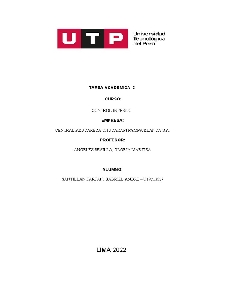 Control Interno Ta 3 Santillan Farfan Gabriel | PDF