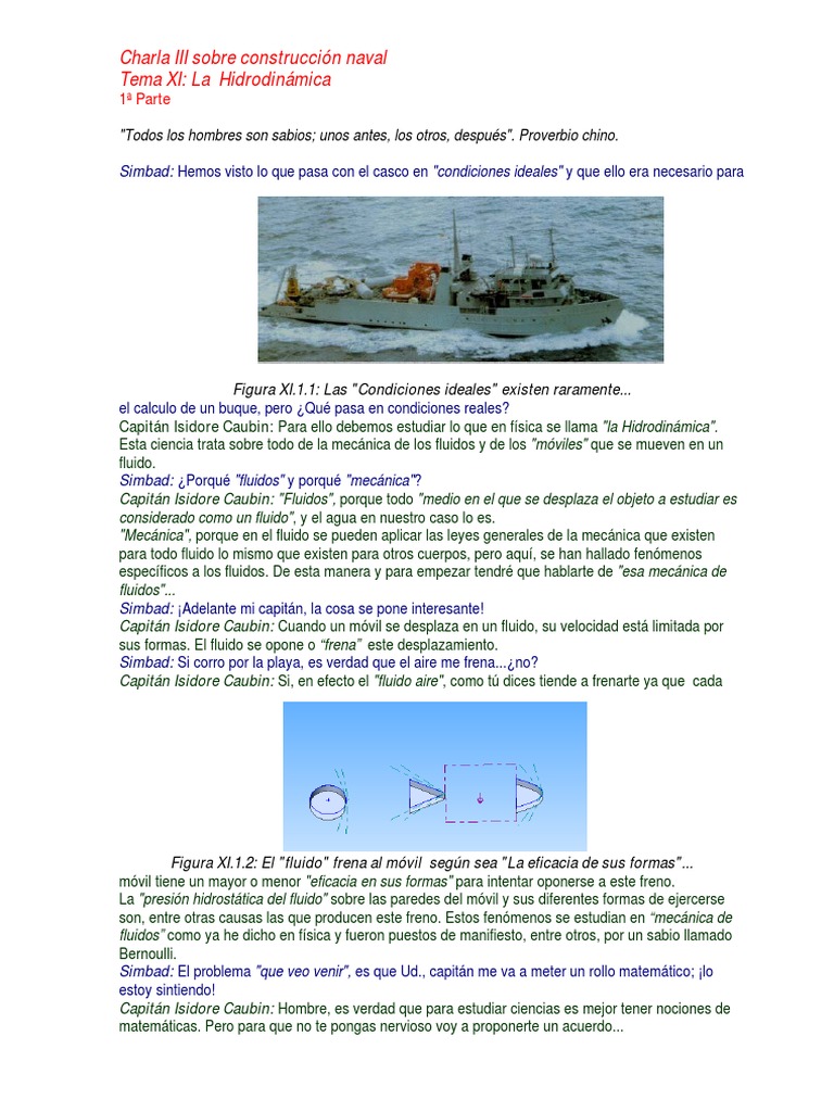 CN - 3a La Hidrodinamica | PDF | Fuerza | Dinámica de fluidos