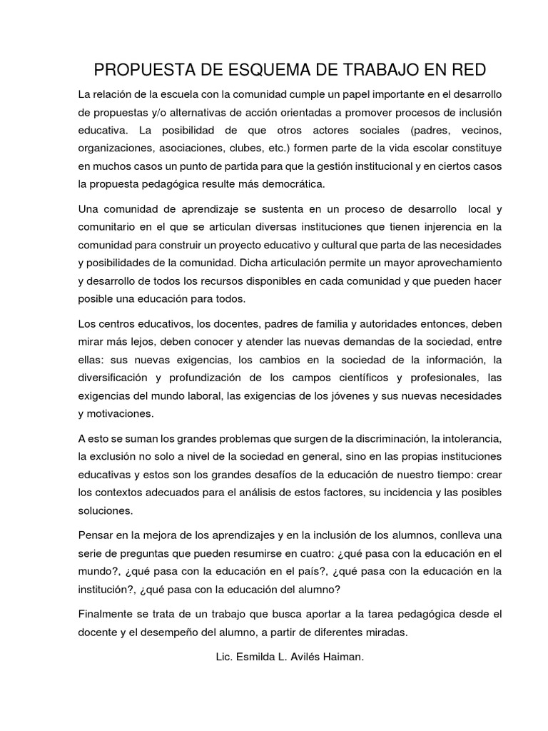 PROPUESTA DE Trabajo | PDF