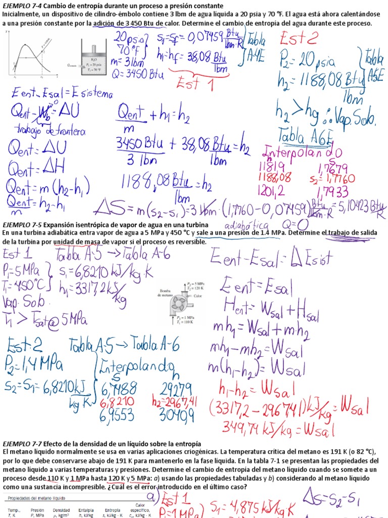 Problemas Extra Tema Entropía Con Anotaciones | PDF