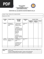 Grade 4 Ilmp Individual Learner Monitoring Plan | PDF | Learning | Cognition