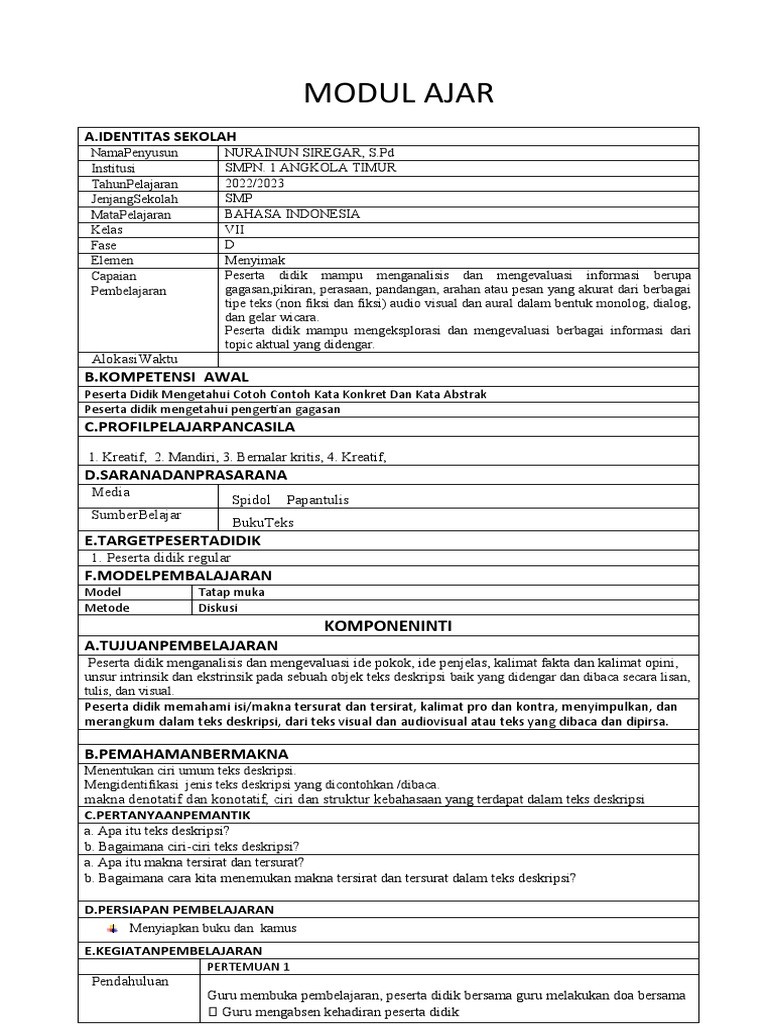Modul Ajar | PDF
