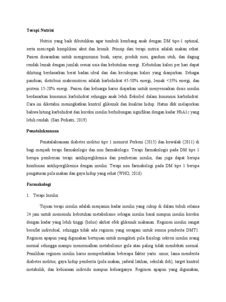 Terapi Nutrisi + Penatalaksanaan | PDF