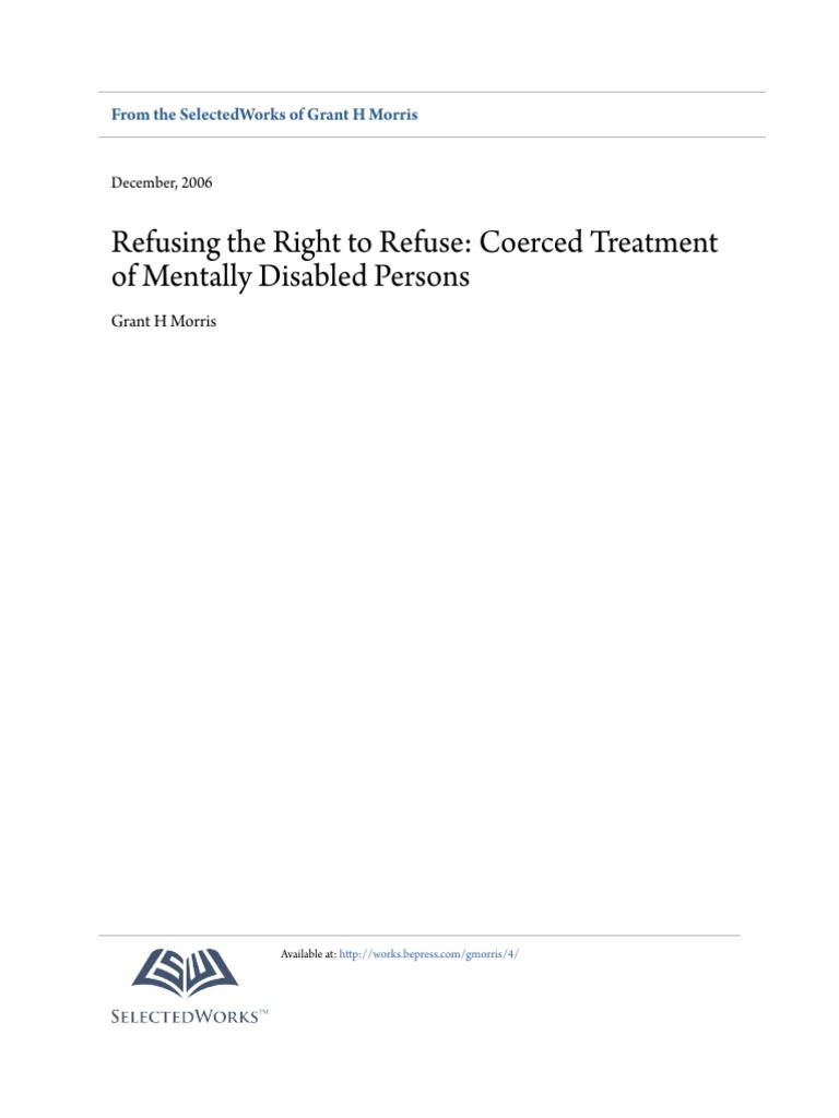 Refusing the Right to Refuse Coerced Treatment | PDF | Informed Consent ...
