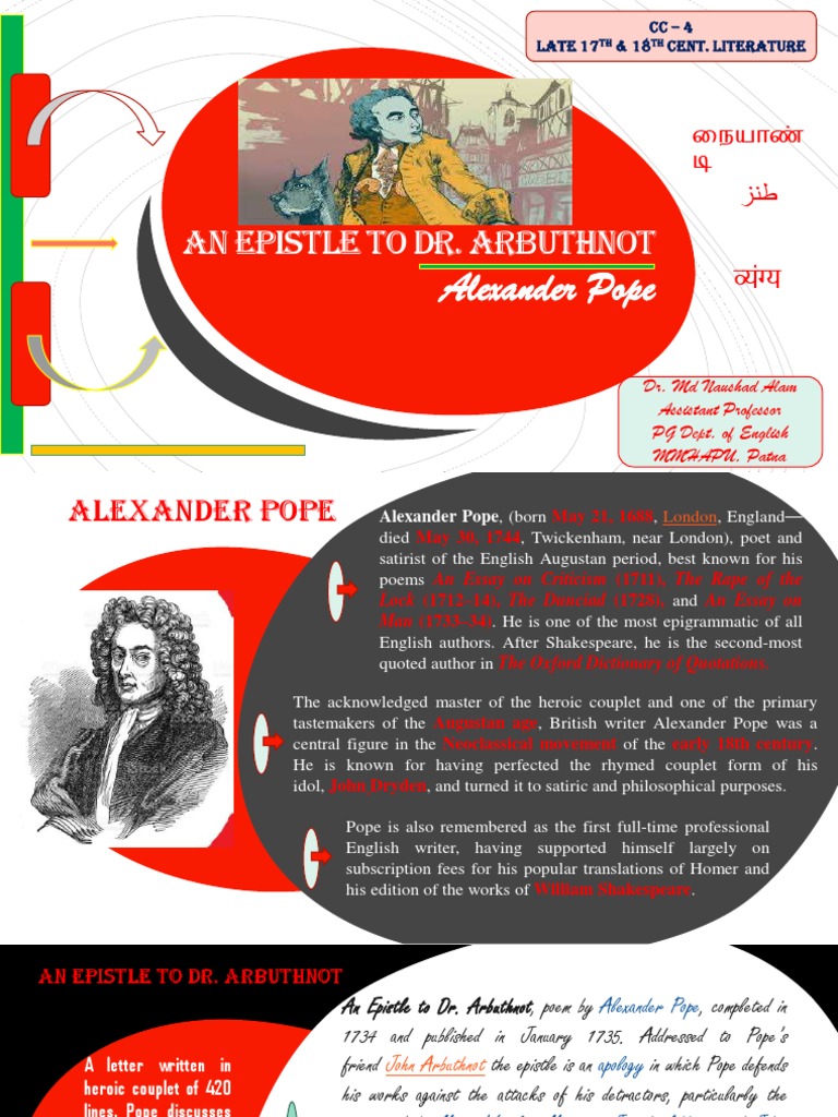 An Epistle To DR Arbuthnot | PDF | Alexander Pope
