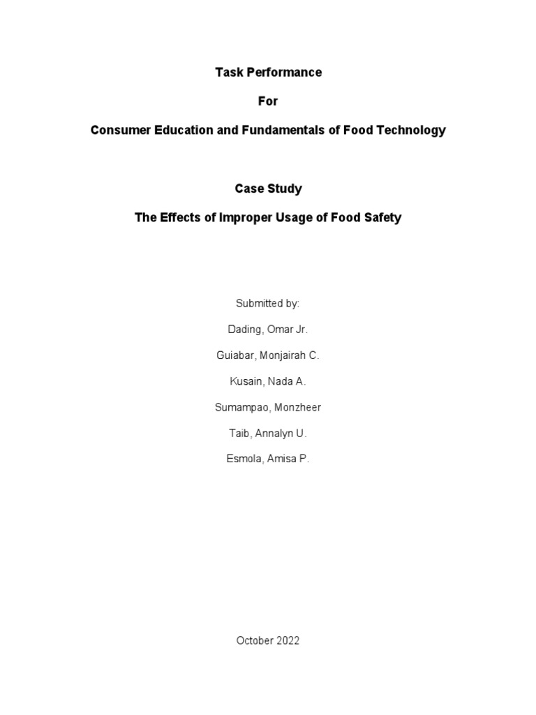 Case Study Final | PDF | Food And Drink